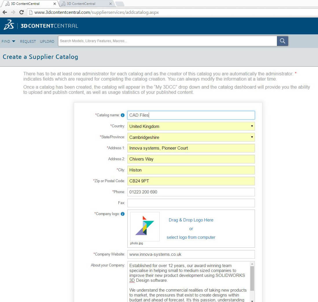 SOLIDWORKS 3D ContentCentral | How to become a supplier