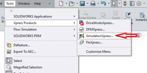 Activating & using SOLIDWORKS SimulationXpress | Tutorial