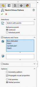 SOLIDWORKS Sketch Driven Pattern Tool tutorial - Innova Systems
