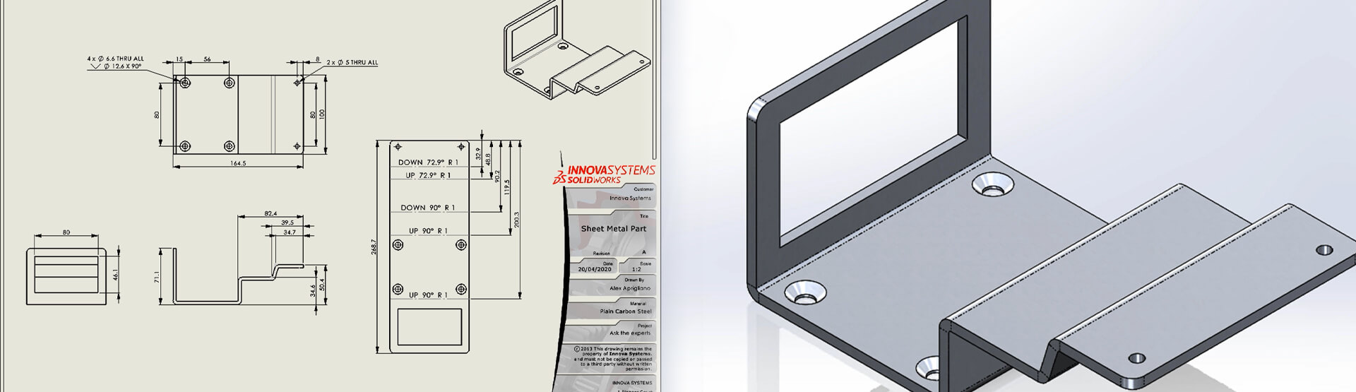 Folded Flat Patterns In SOLIDWORKS Drawings Innova Systems