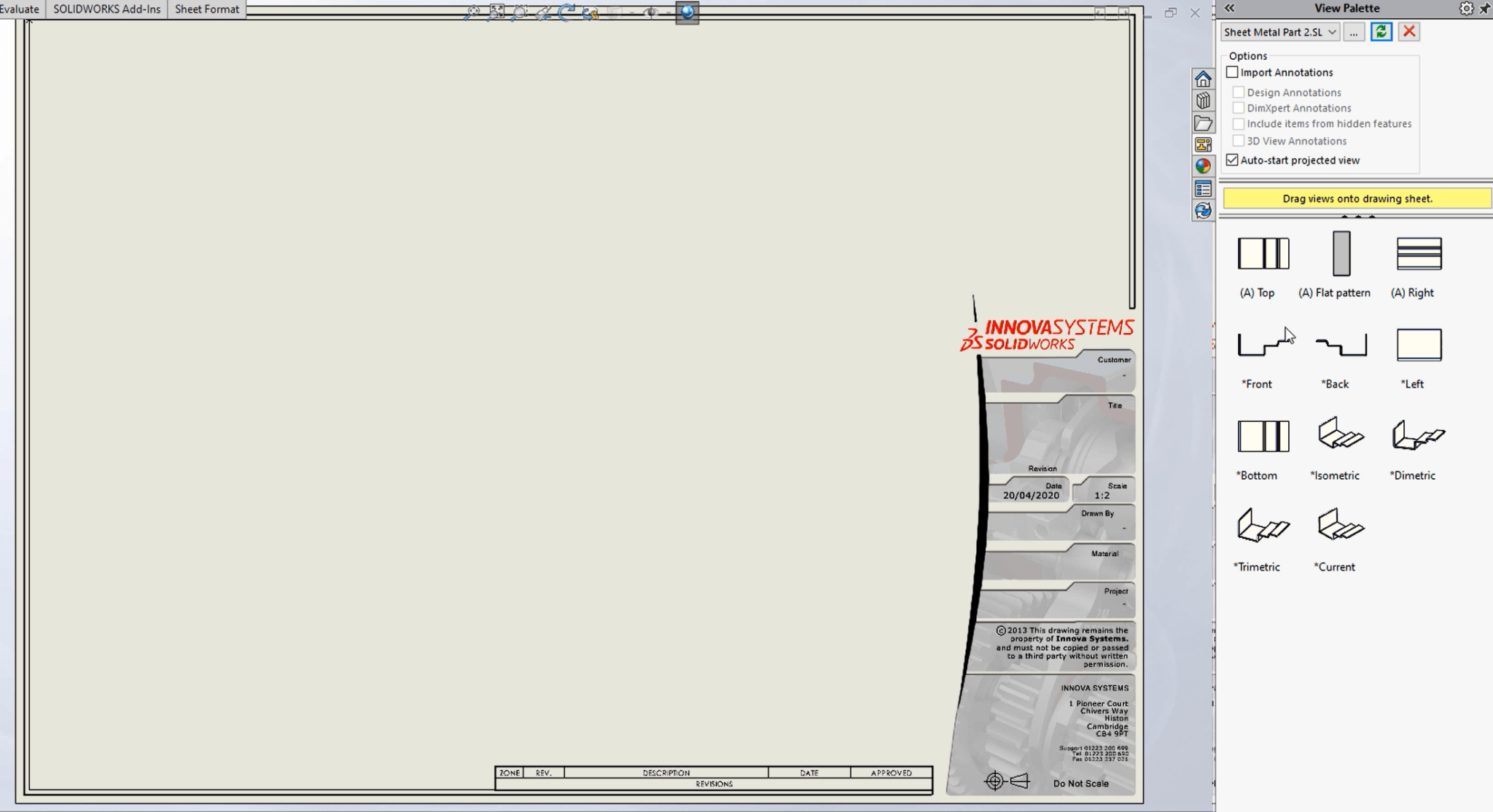 Folded flat patterns in SOLIDWORKS drawings - Innova Systems